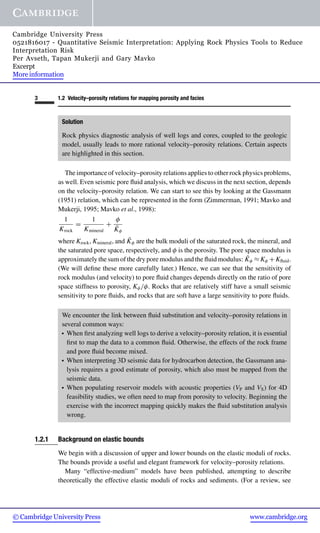 INTRODUCTION TO ROCK PHYSICS | PDF