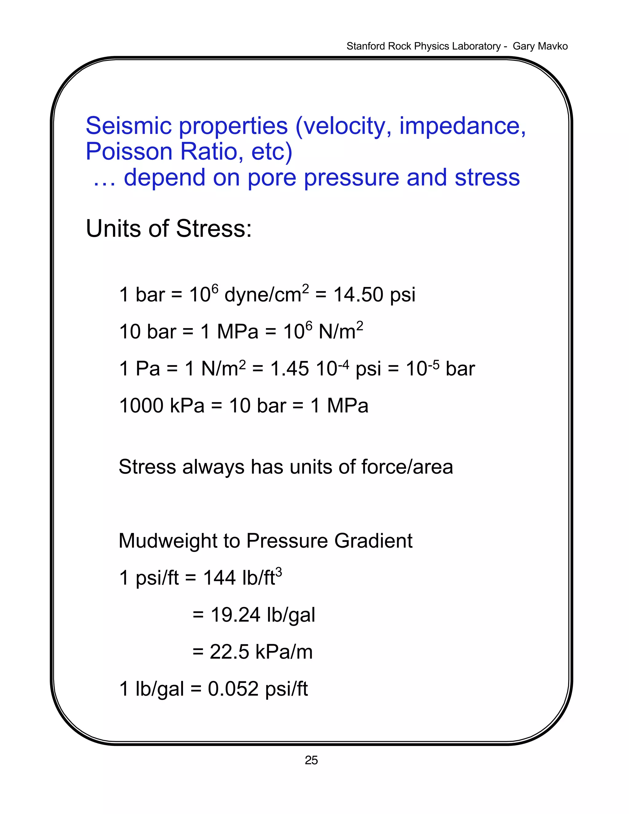 Rock Physics: Basic Concepts | PDF