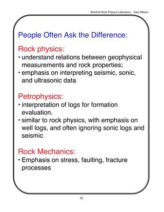 Rock Physics: Introduction | PDF