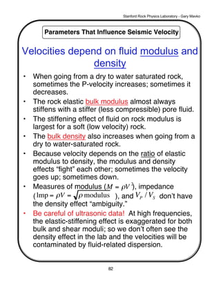 Rock Physics: Seismic Velocity | PDF
