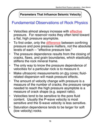 Rock Physics: Seismic Velocity | PDF