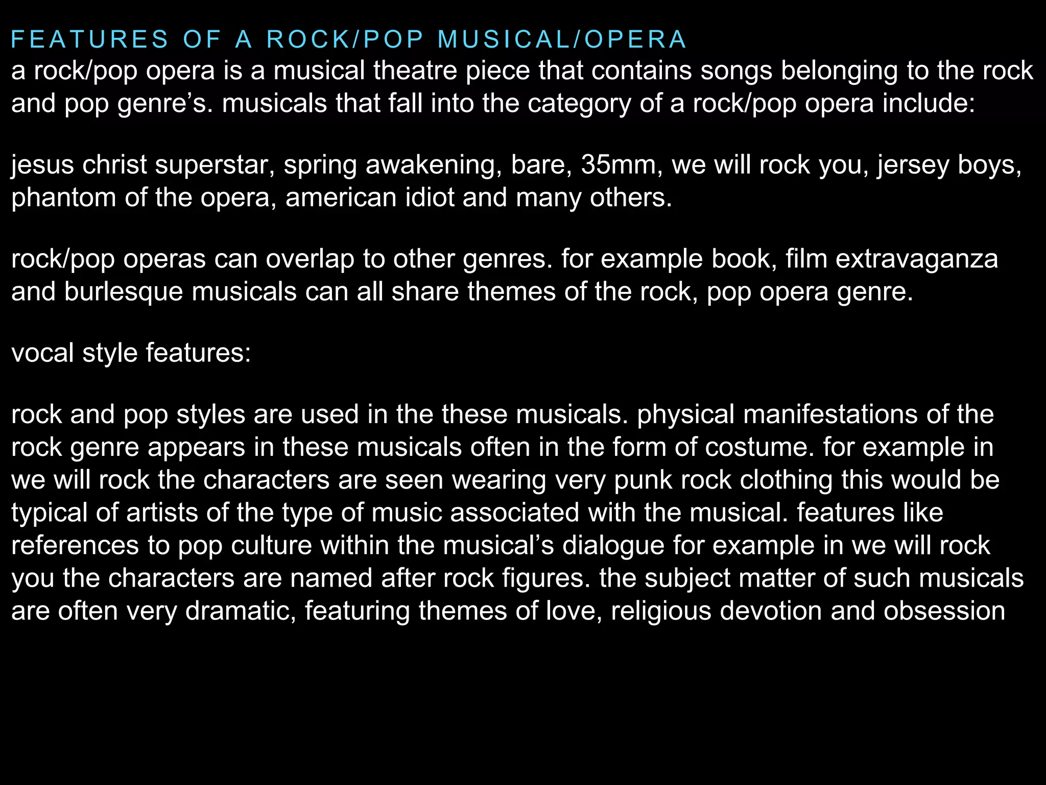 Rock:pop operas ppt | PPTX