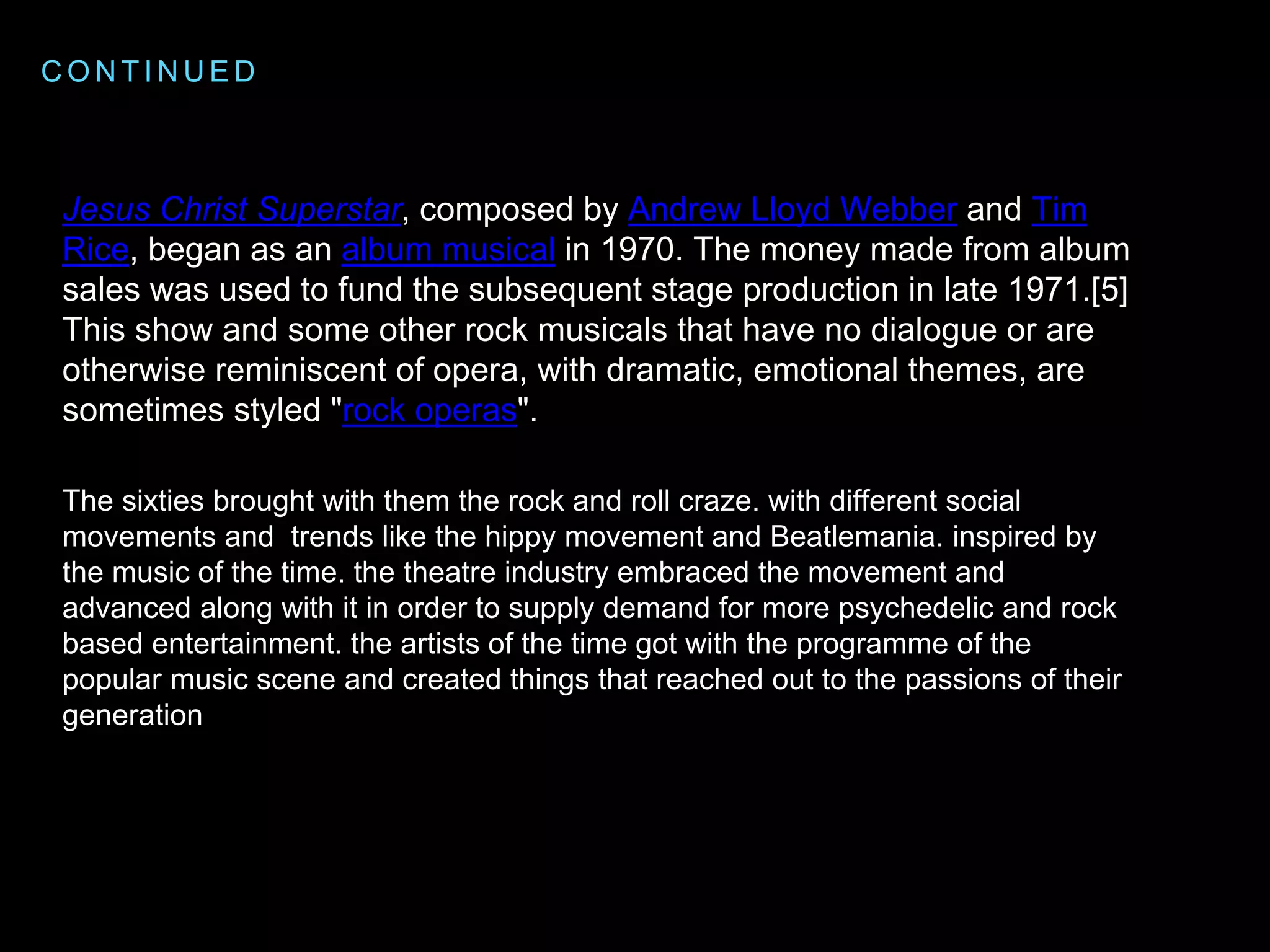 Rock:pop operas ppt | PPTX