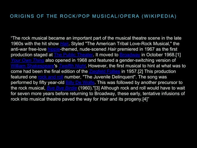 Rock:pop operas ppt | PPTX