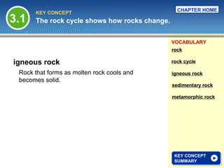 Rock powerpoint | PPT | Geology | Science