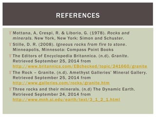 Granite - Rock/Mineral Project | PPTX
