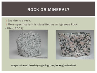 Granite - Rock/Mineral Project | PPTX