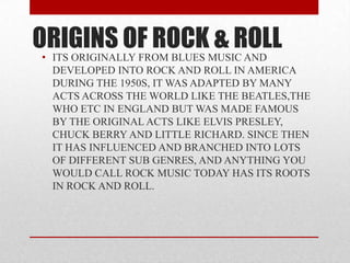 Rock & roll presentation | PPTX
