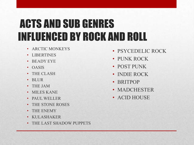 Rock & roll presentation | PPTX