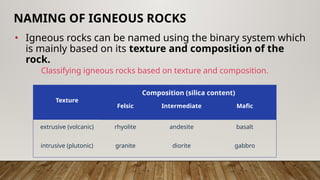 Types of rocks and the how it was made and form | PPTX
