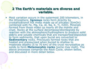 Geomorphology: formation and types of Rocks.ppt
