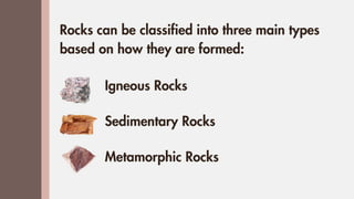 Different Classification of Rocks in the Planet | PDF