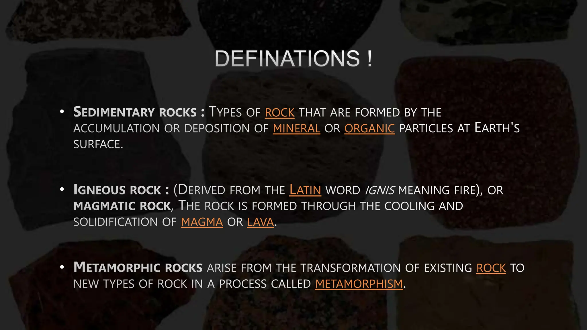 Rock , Defination of Rocks and Classifiactions.pptx