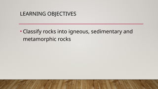 ROCKS CYCLE AND TYPES OF THE ROCKS AND ETC. | PPT