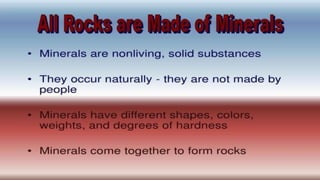 Minerals and rock,3 main categories of rocks | PDF