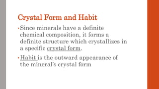 Rocks and minerals | PPTX | Chemistry | Science