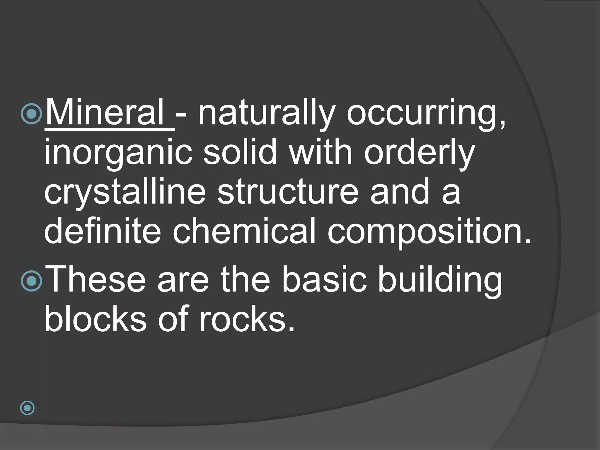 Rocks and minerals | PPTX