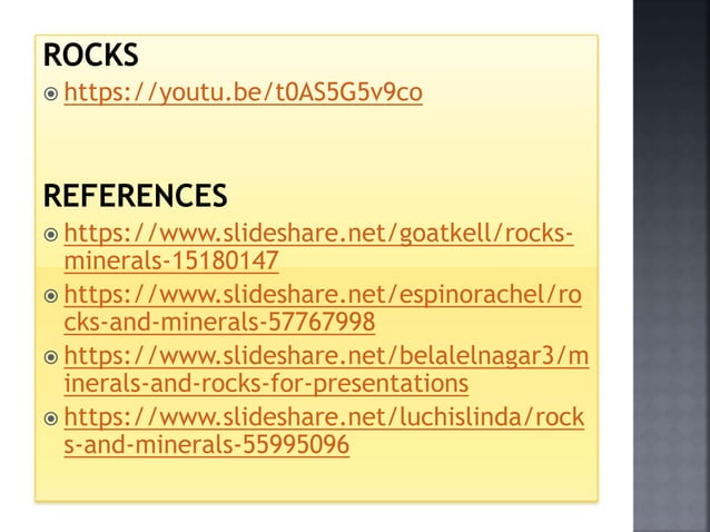 Rocks and minerals | PPT