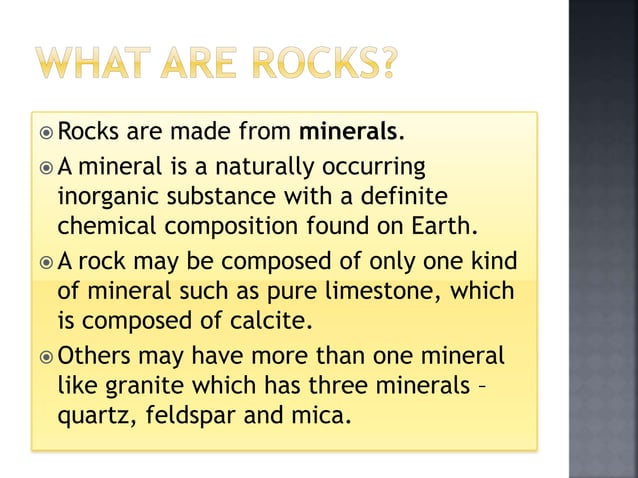 Rocks and minerals | PPT