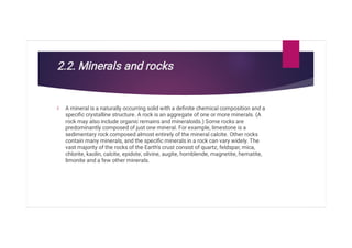 rocks and minerals .pdf | Geology | Science