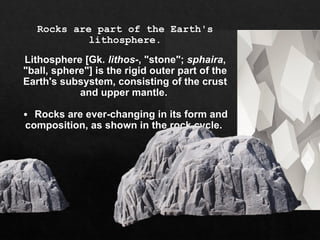 earth and spaces ROCKS AND MINERALS.pptx