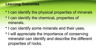 rocksandminerals powerpoint for earth sciencepptx | PPTX