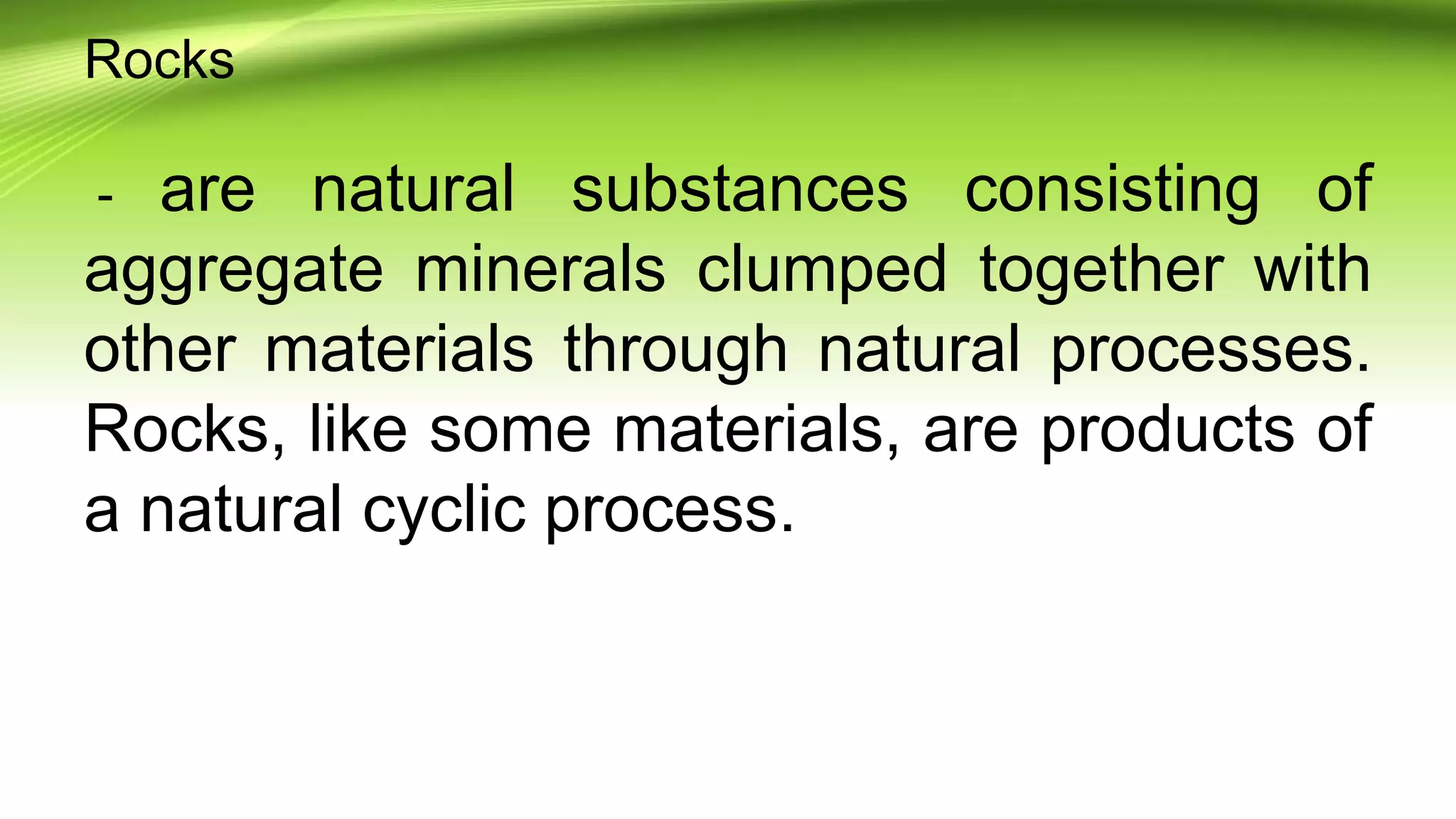 Rocks and minerals for grade 11; Earth and life sciences | PPTX