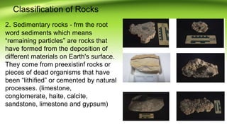 Rocks and minerals for grade 11; Earth and life sciences | PPTX