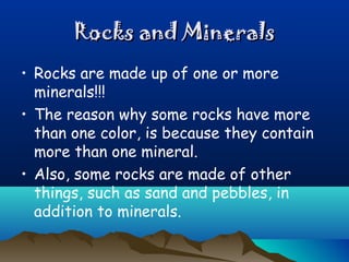 Rocks and minerals[1] | PPT