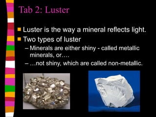 Rocks and minerals 2.1 | PPT
