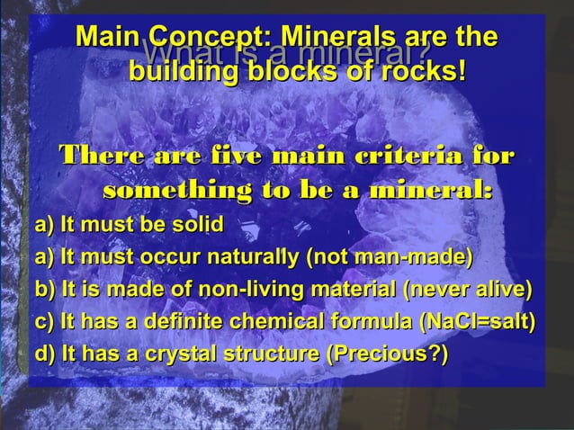rocks and minerals powerpoint presentation | PPT