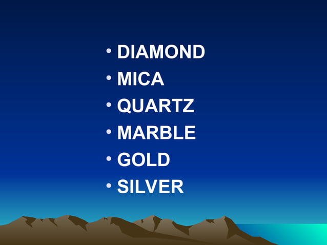 rocks and minerals powerpoint presentation | PPT