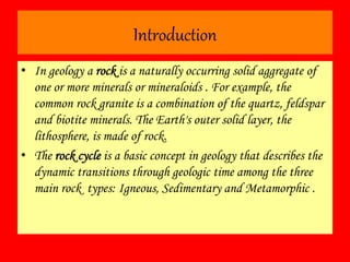 Rocks and rock cycle | PPTX