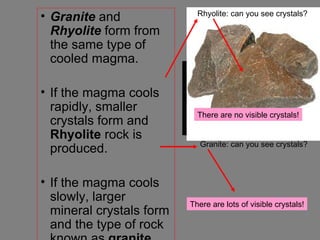 Rocks and the rock cycle | PPT