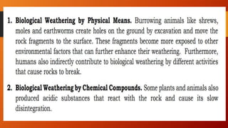 ROCKS AND WEATHERING.pptxriskjskdksalkal | PPT