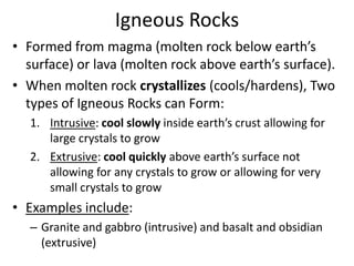 The Rock Cycle and Rocks | PPTX