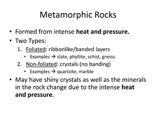 The Rock Cycle and Rocks | PPTX