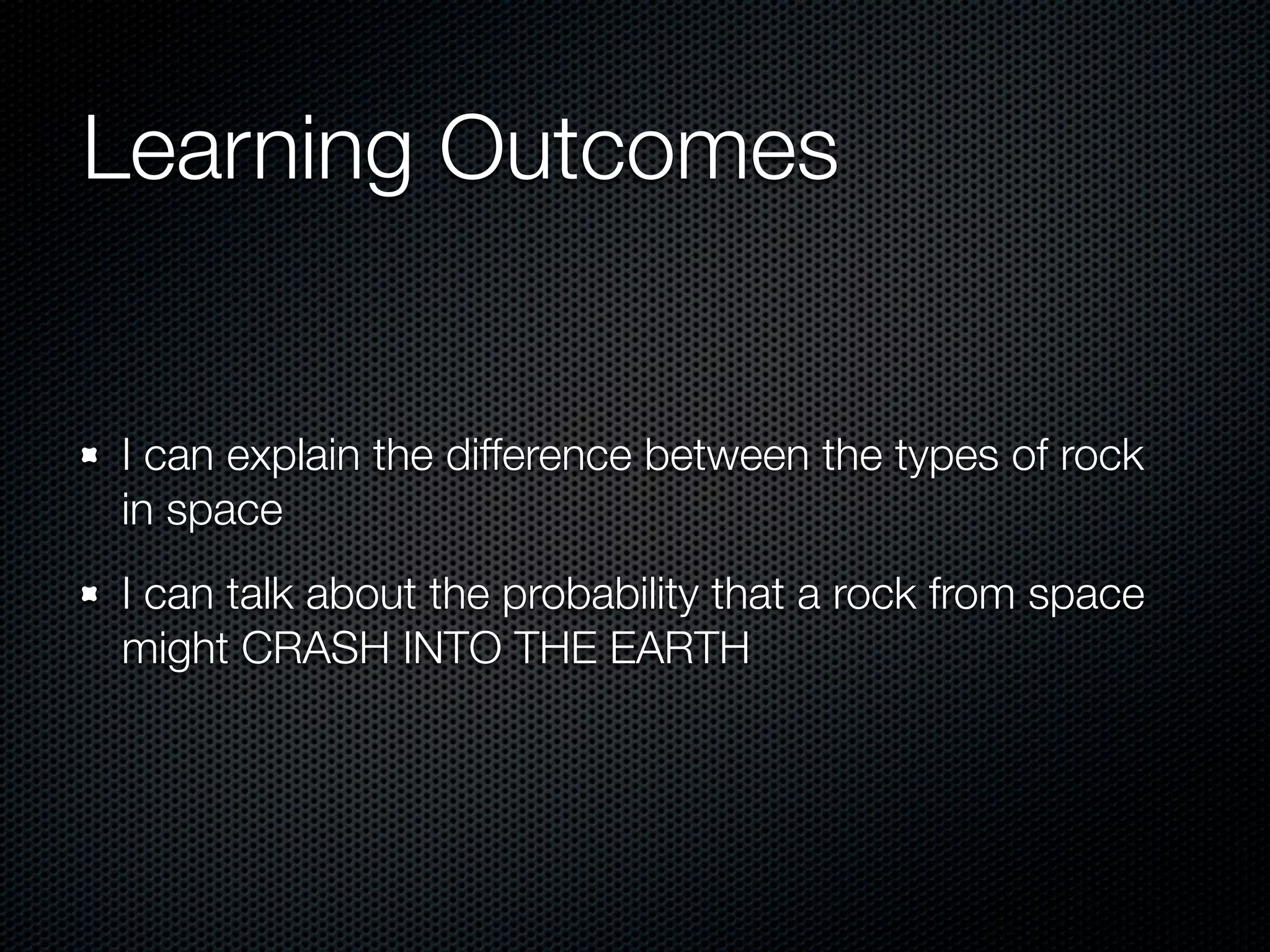 Rocks from space in color | KEY
