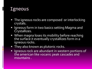 Rocks geol 1 | PPTX | Geology | Science