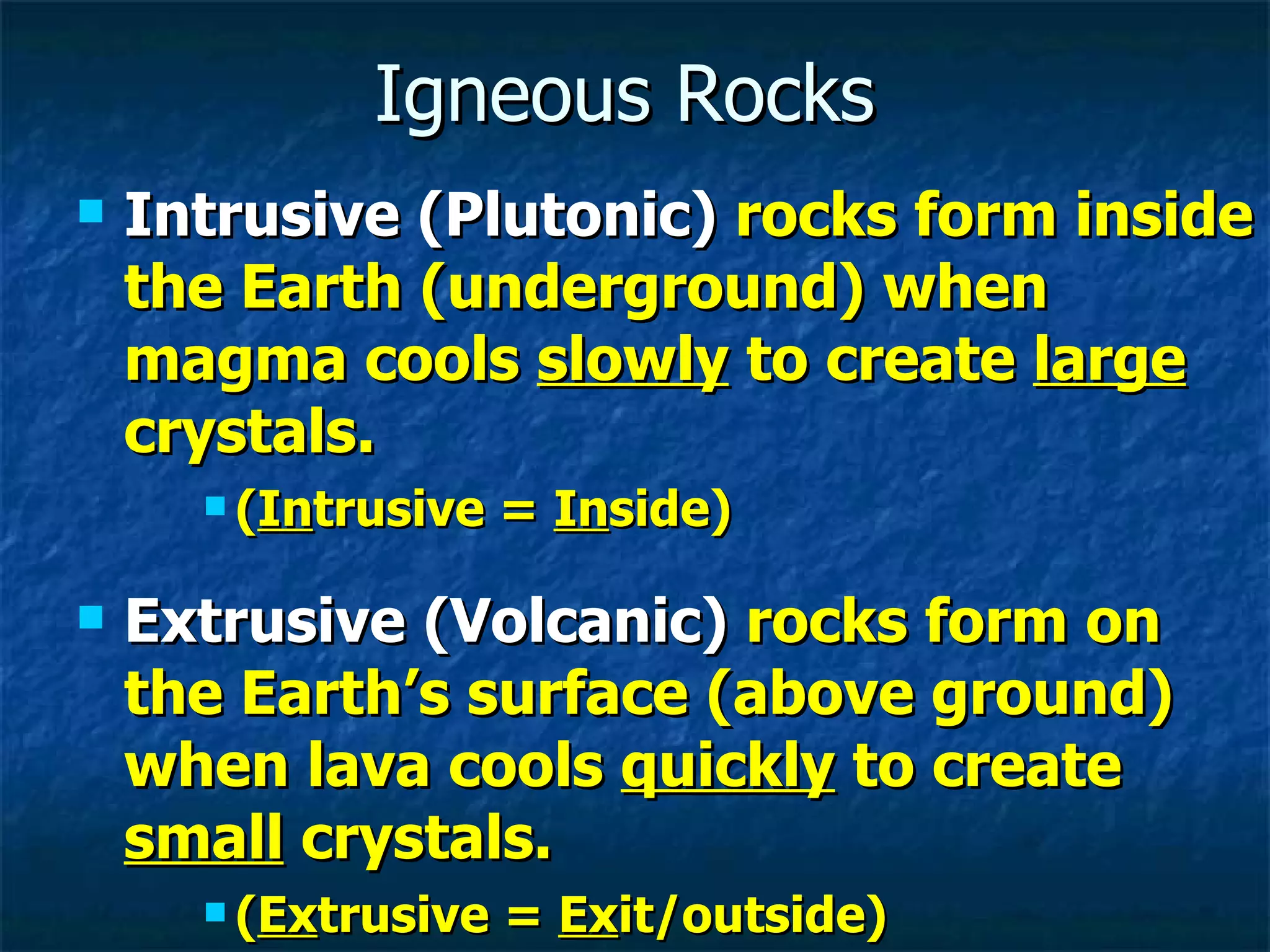 Rocks: Igneous Rocks | PPT
