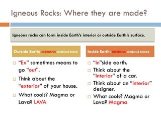 Rocks - Igneous | PPT