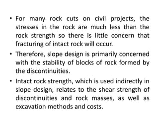 Rock slope stability analysis lec 1 | PPTX