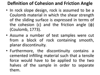 Rock slope stability analysis lec 1 | PPTX