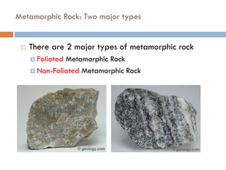 Types Of Metamorphic Rocks