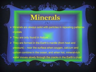 Rocks & minerals | PPTX