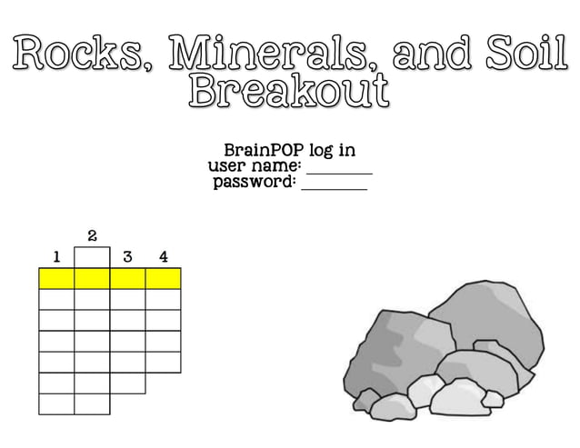 Rocks, Minerals, and Soil Breakout Notes Page | PPT