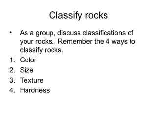 Rock, Minerals and Soil - Science Grade 3 | PPT