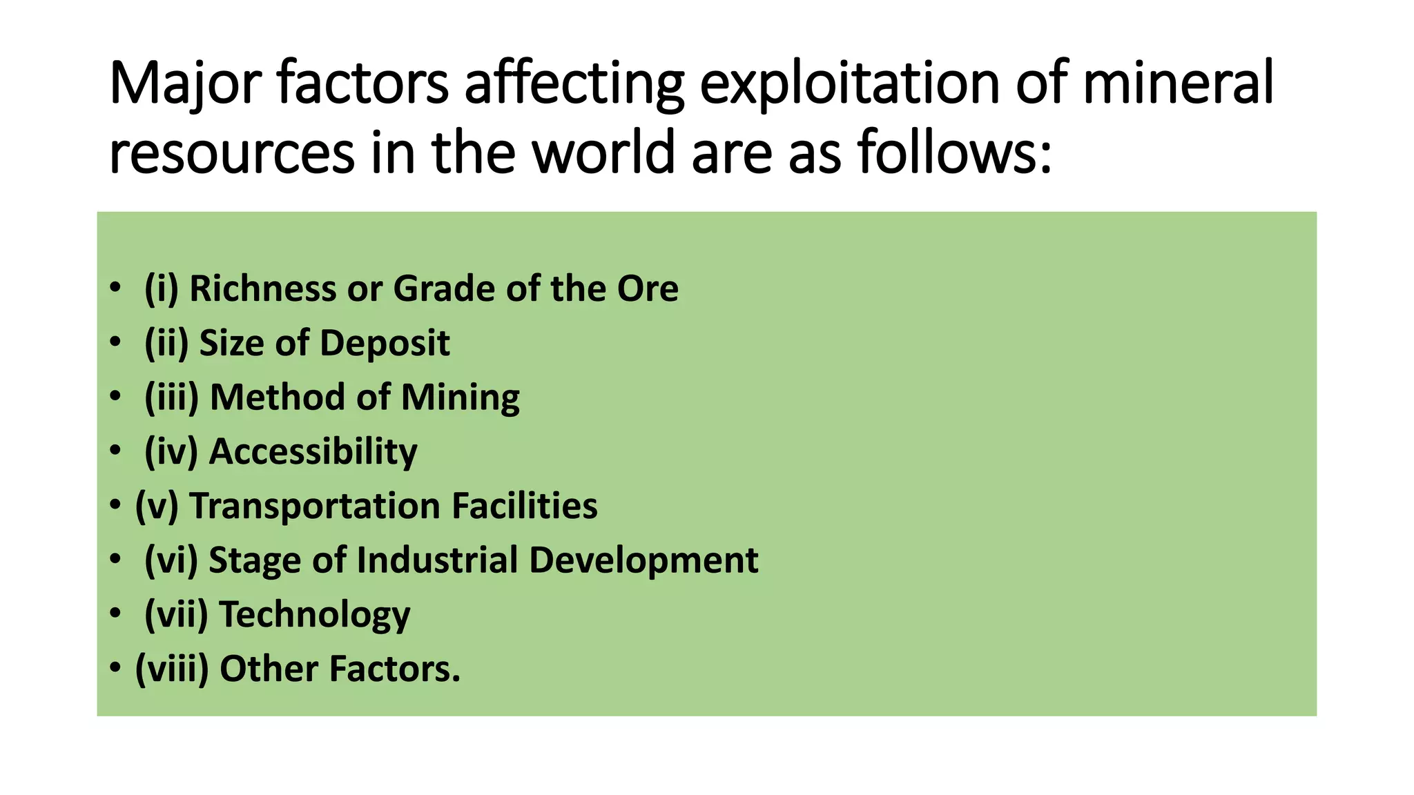 Rocks minerals and their exploitation (1) | PPTX