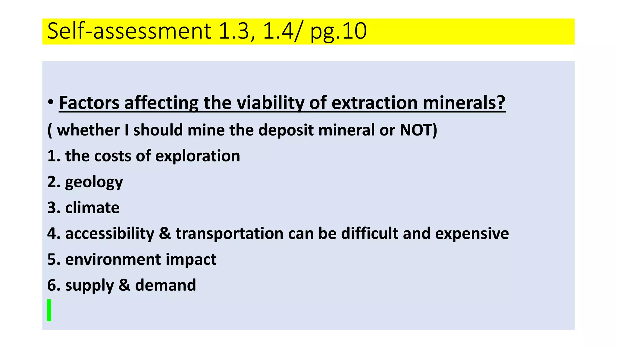 Rocks minerals and their exploitation (1) | PPTX