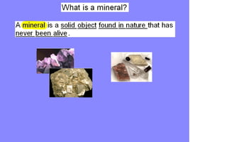Rocks, Minerals, and Soils | PPT